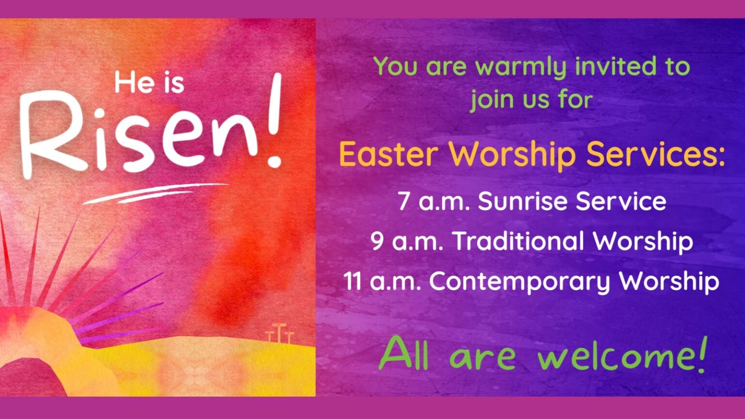 Easter Worship Services - First Presbyterian Church